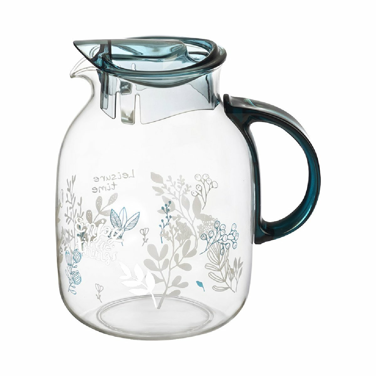 Кувшин La Caffetteria термостойкое стекло 2 л крышка ручка цветной полипропилен