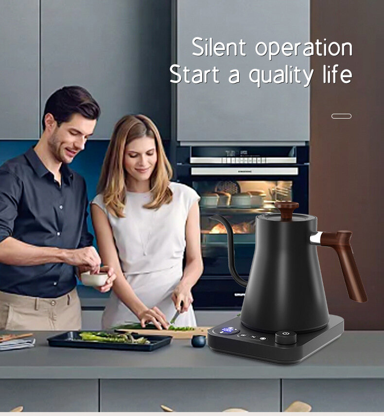 Интеллектуальный термостатический электрический чайник Gooseneck Kettle2025, кофеварка для приготовления кофе вручную