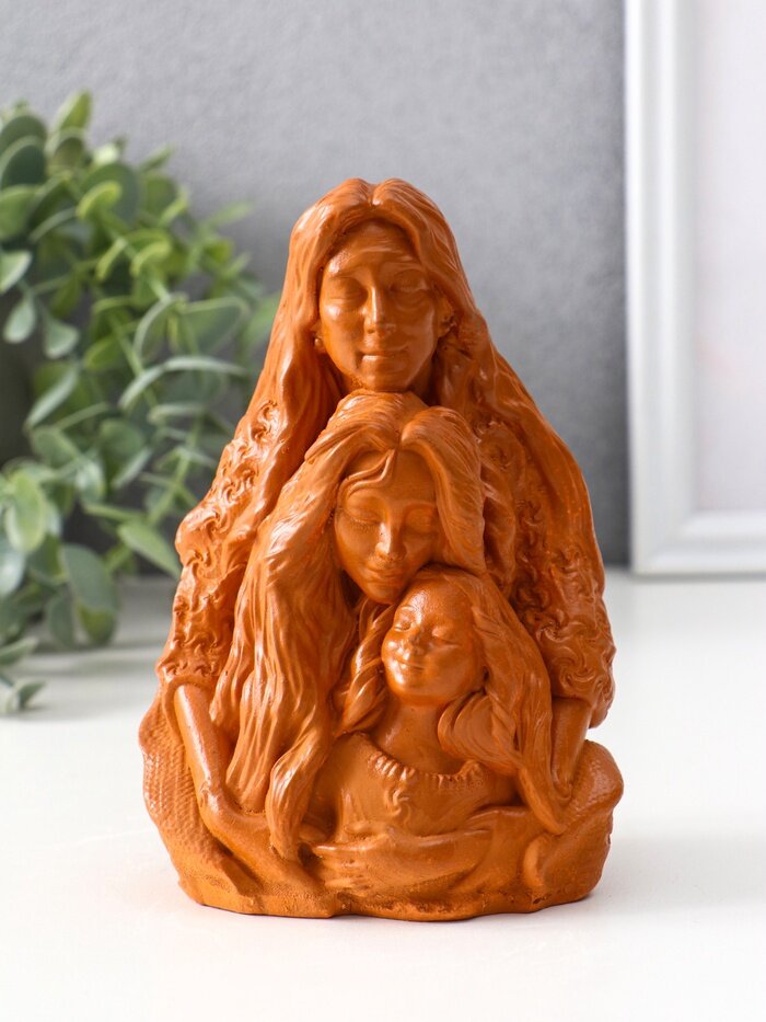 Фигурка-оберег «Сила рода», 14×9.5×7 см, красная глина