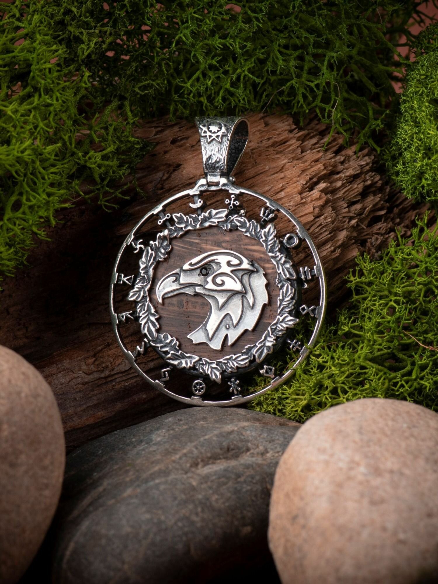 Подвеска, серебро, 925 проба, сапфир