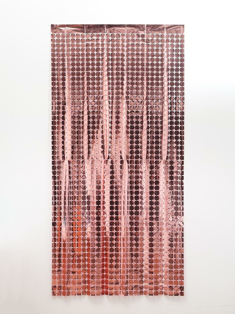 Занавес для фотозоны Сима-ленд «Квадраты», 100х200 см, розовый