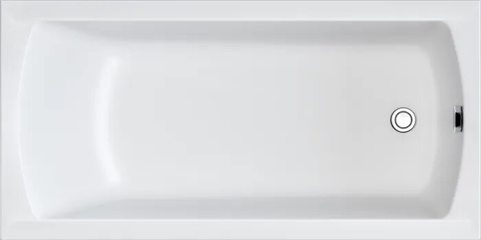 Акриловая ванна Marka One Modern 120x70 см, пристенная, белая, на ножках