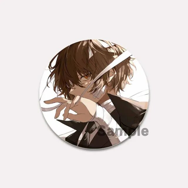 32/44/58 мм булавка Осаму Дазай, брошь ручной работы для одежды, значок с героями мультфильмов, рюкзак, украшение для косплея, ювелирные изделия, подарки с друзьями