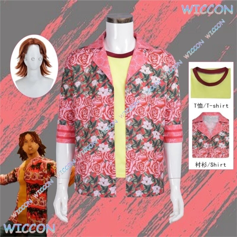 Косплей костюм Daisuke XL, suit wig