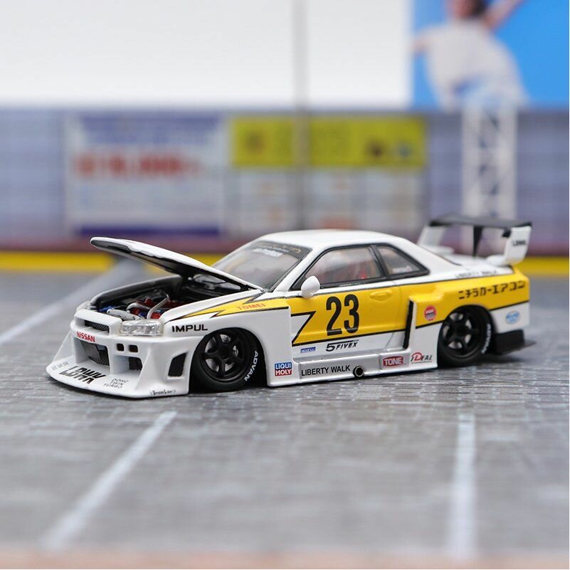 SW 1:64 Nissan GTR ER34 Skyline LBWK Легковая модель автомобиля