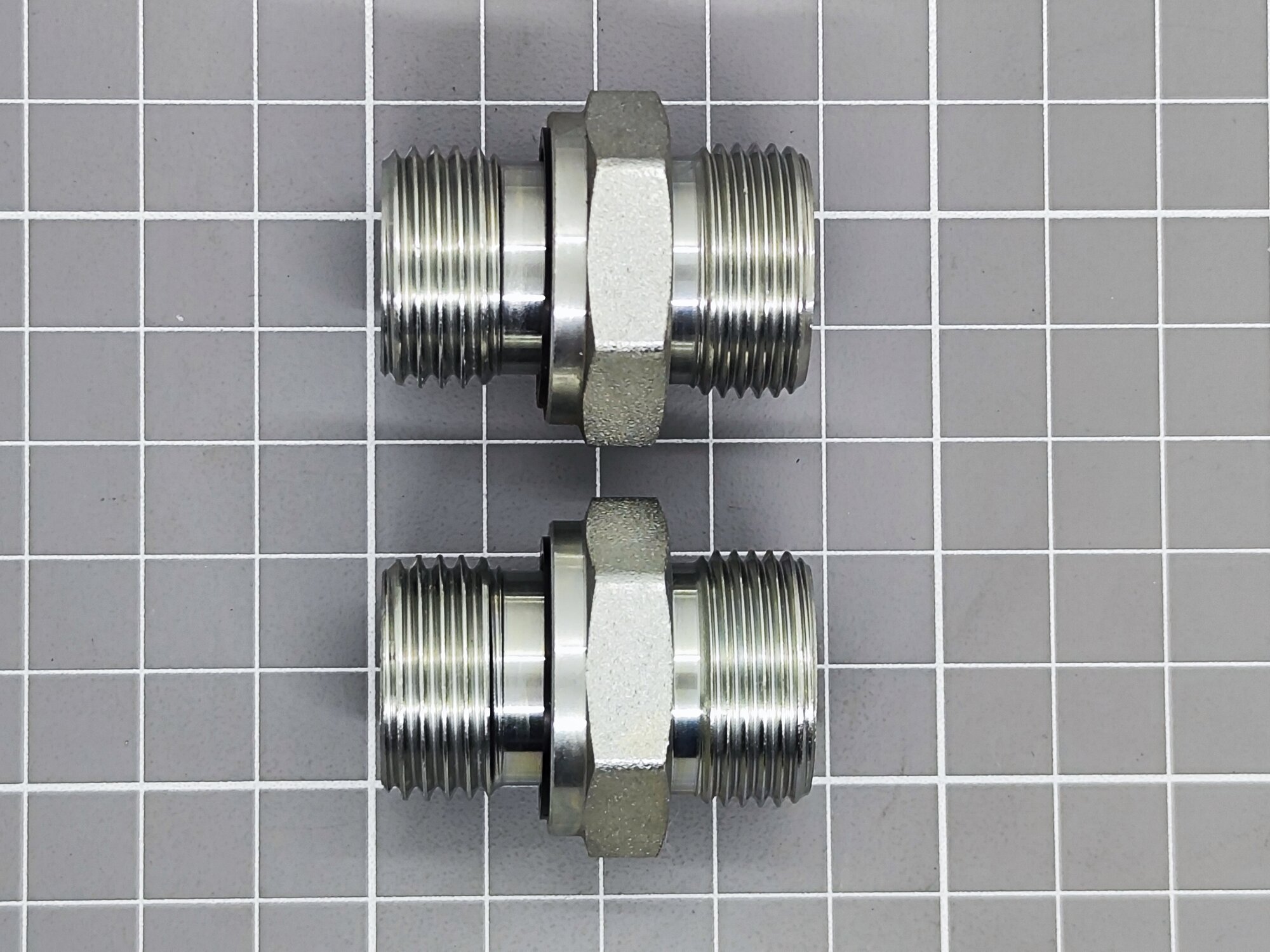 Адаптер BSP 1/2" - DKOL M22x1,5мм (ш-ш) переходной прямой для РВД и гидравлических систем (2 шт)
