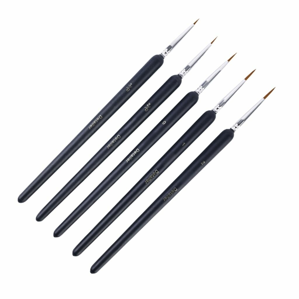 Набор кистей для тонкой детализации, 5 шт