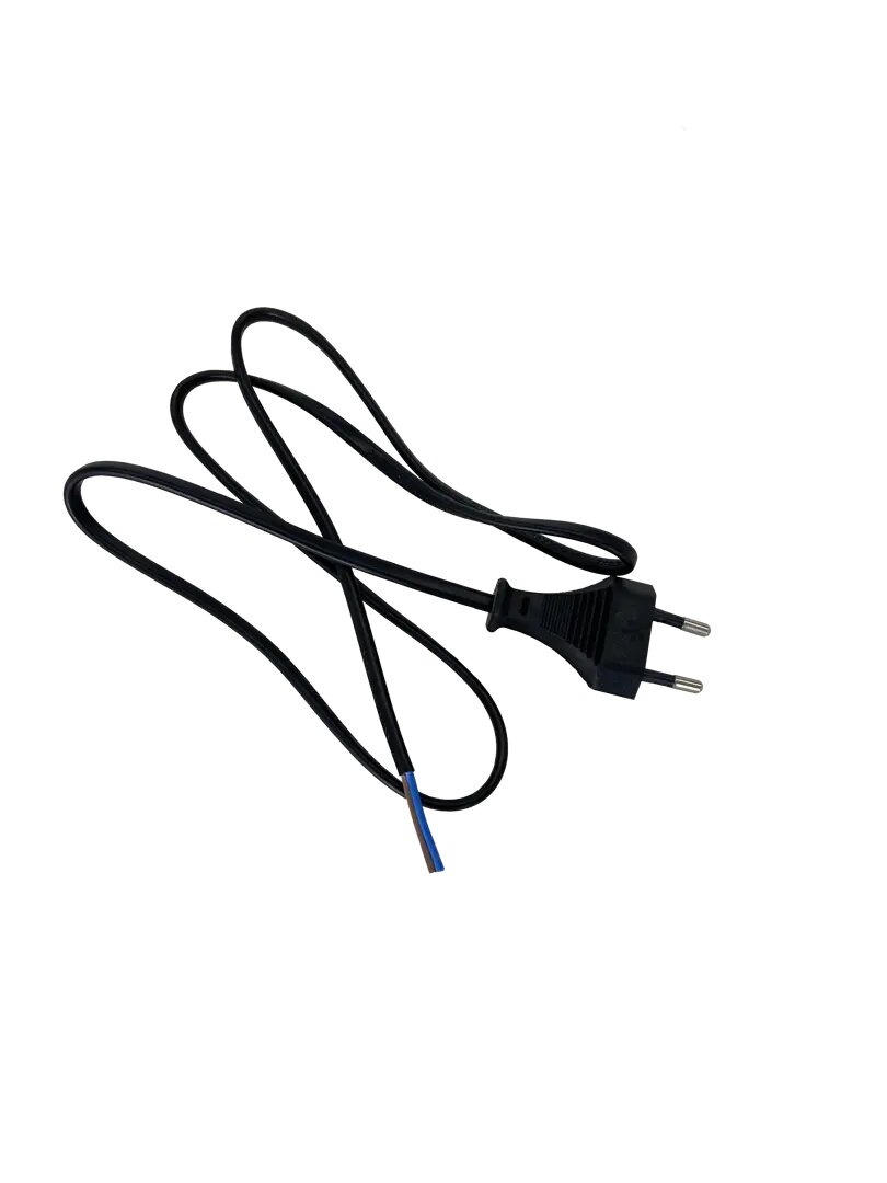 Провод с евроштекером Duwi 220 В без заземления 2.5 А цвет черный 2 м