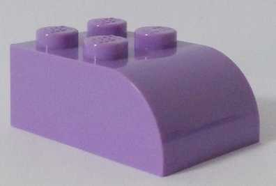 Slope, Curved 3 x 2 with 4 Studs, 6215 Medium Lavender U