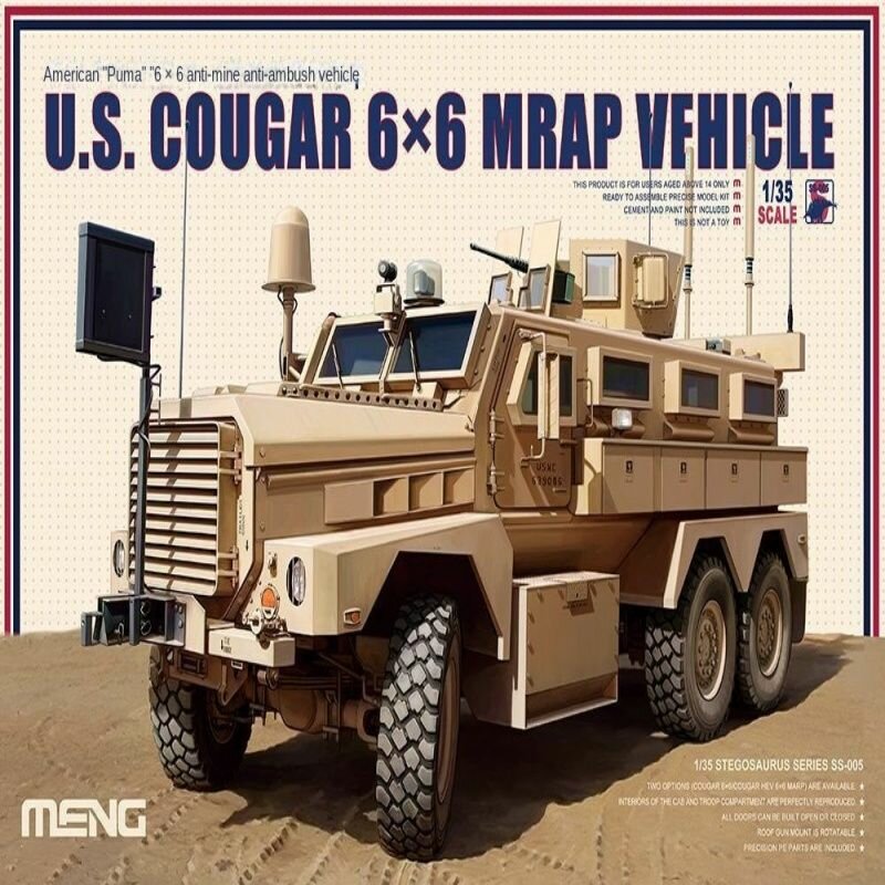 Meng 1/35 ss-005 Американская модель Puma, 6x6 MRAP военный автомобиль сборная модель для моделистов, диорама и коллекционная выставка