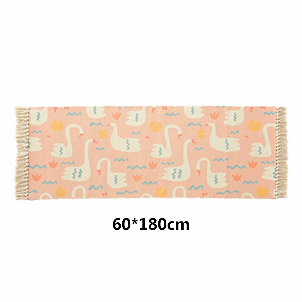 Ручной хлопковый напольный ковер Коврик с милым мультяшным рисунком рыбы и животного дверной коврик