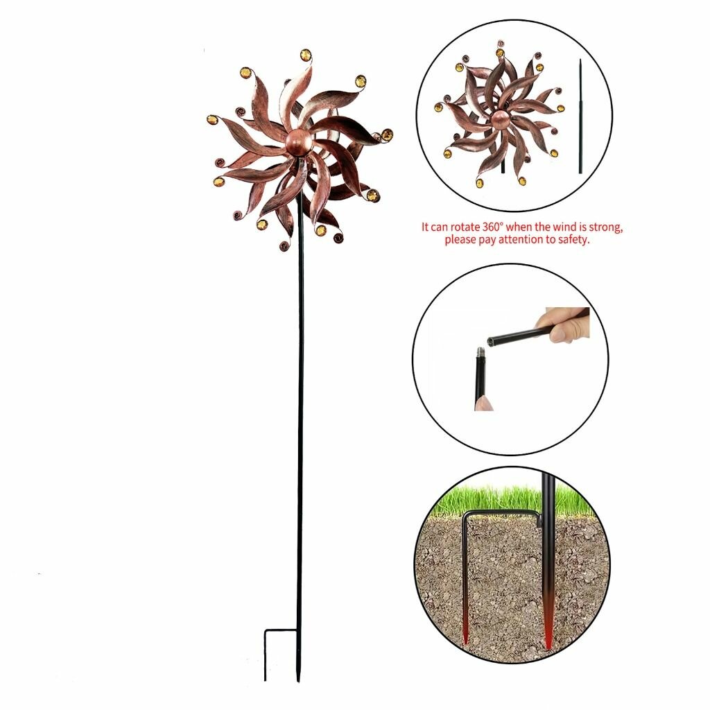 Вращающаяся вертушка для украшения сада и двора, - Стиль 2