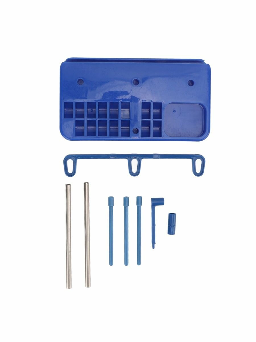 Синяя пластиковая подставка для катушки швейной машины, легко собирается и разбирается, органайзер для бытовых швейных принадлежностей