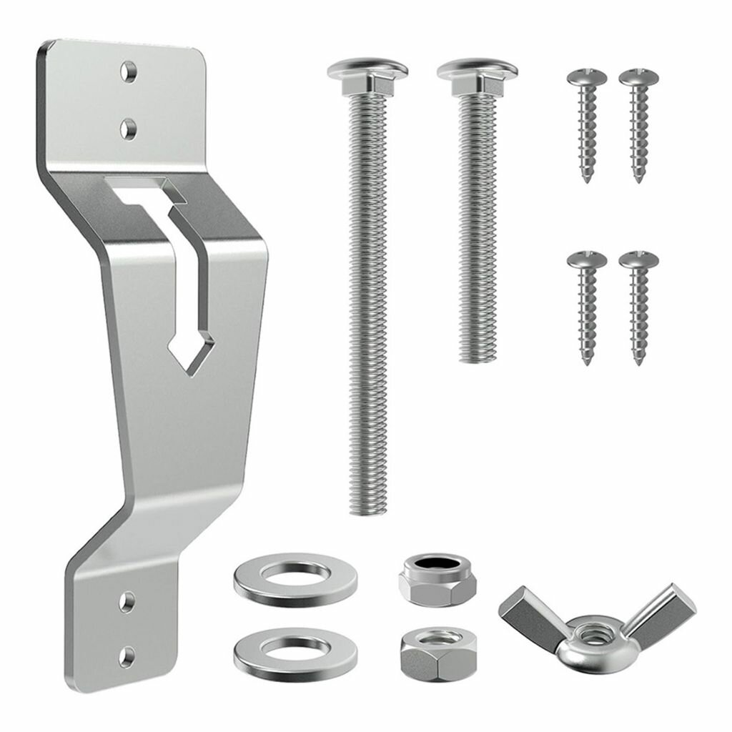 Комплект для ремонта шин, Настенный держатель для запасного колеса - серебристый, 1 комплект