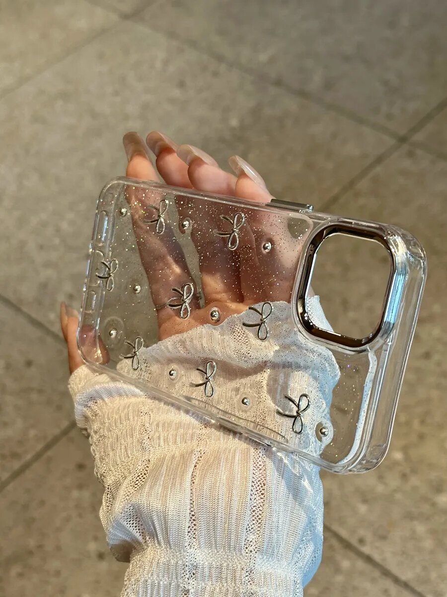 Чехол-накладка О'кейси, для iPhone 15, принт, прозрачный, серебристый — фото 1