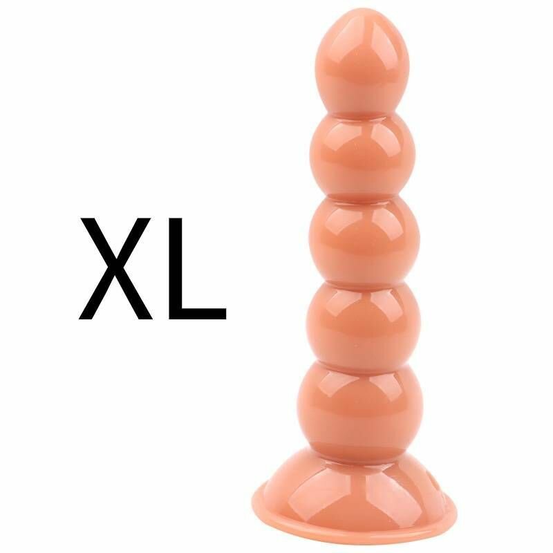 Длинные толстые анальные шарики с присоской массажер простаты, стимулятор точки G, анальный тренажер для мужчин, женщин и пар (5 шариков)