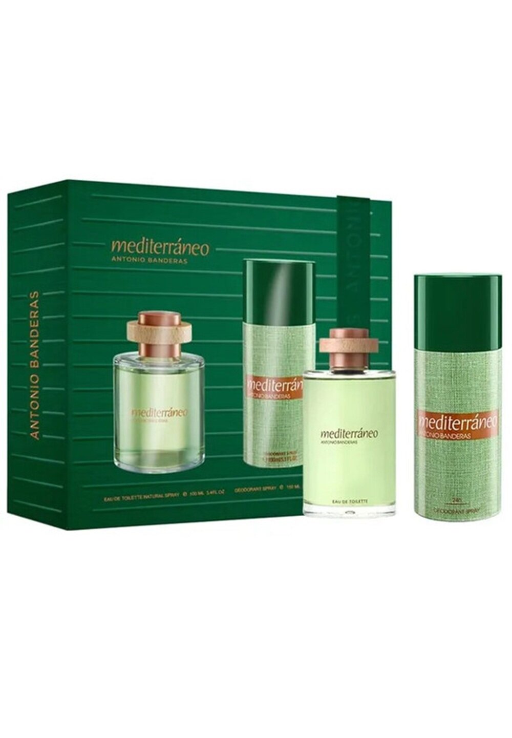 Парфюмерный набор для мужчин ANTONIO BANDERAS Mediterraneo. Туалетная вода 100 мл + дезодорант 150 мл