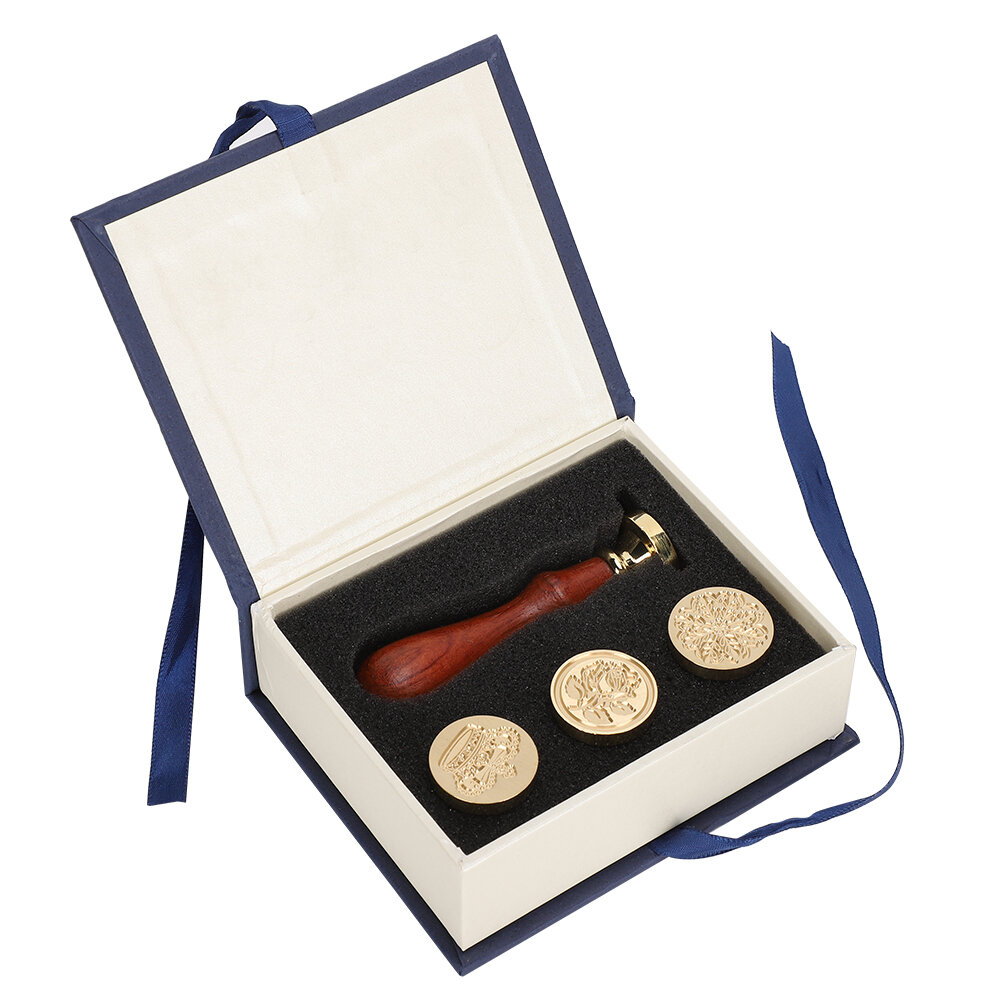 Набор для печати печатей восковым печатным штампом DIY с ретро узором короны снежинки