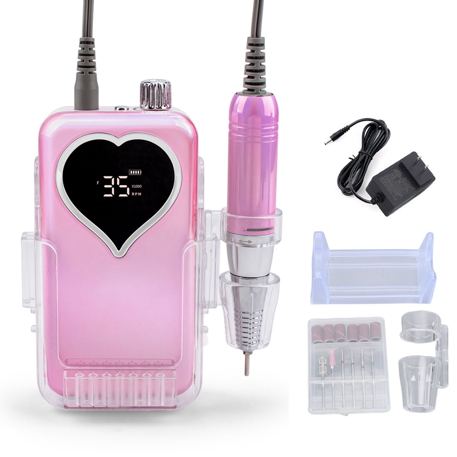 Электрическая тренировка для ногтей 0-35000 об / мин Перезаряжаемая проводная многофункциональная портативная электрическая файл ногтей.
