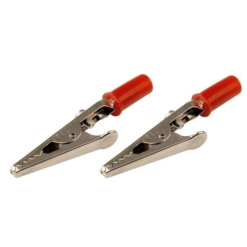 Набор Зажим-крокодил Rexant, 53 мм, красный/черный {06-0144-A2} (10 шт)