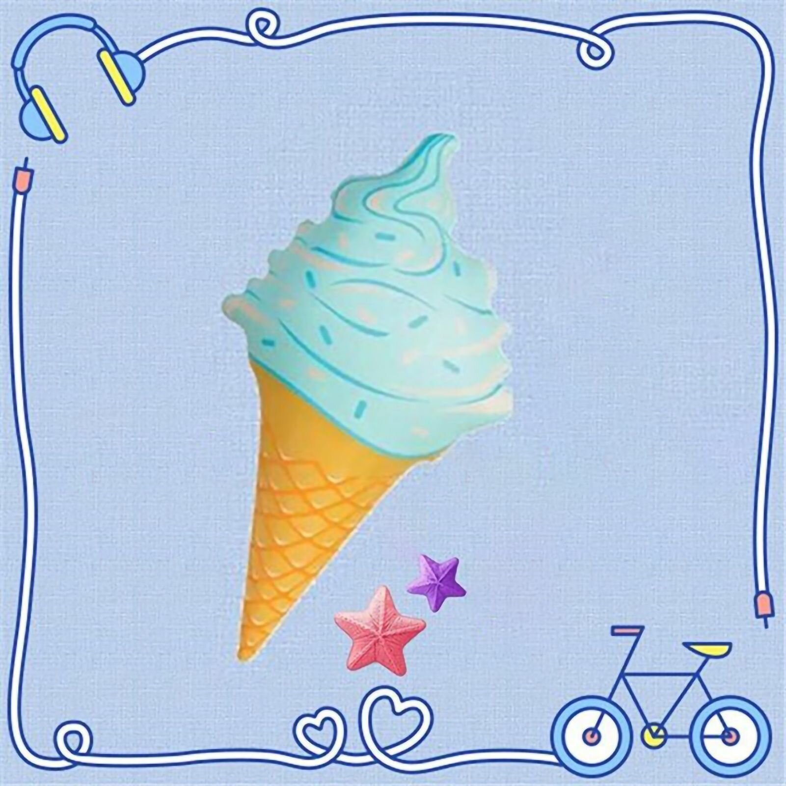 Синие надувные конусы для мороженого, игрушечный поплавок для бассейна, украшения для детских вечеринок