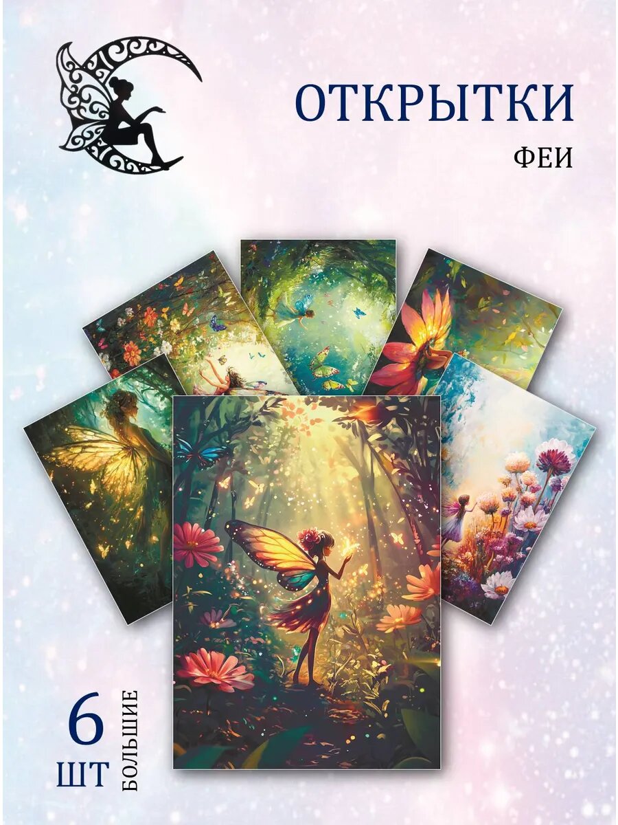 А6 Открытки сказочные феи Самые лучшие большие открытки формата А6 в нашем мгазине Обнимай словами