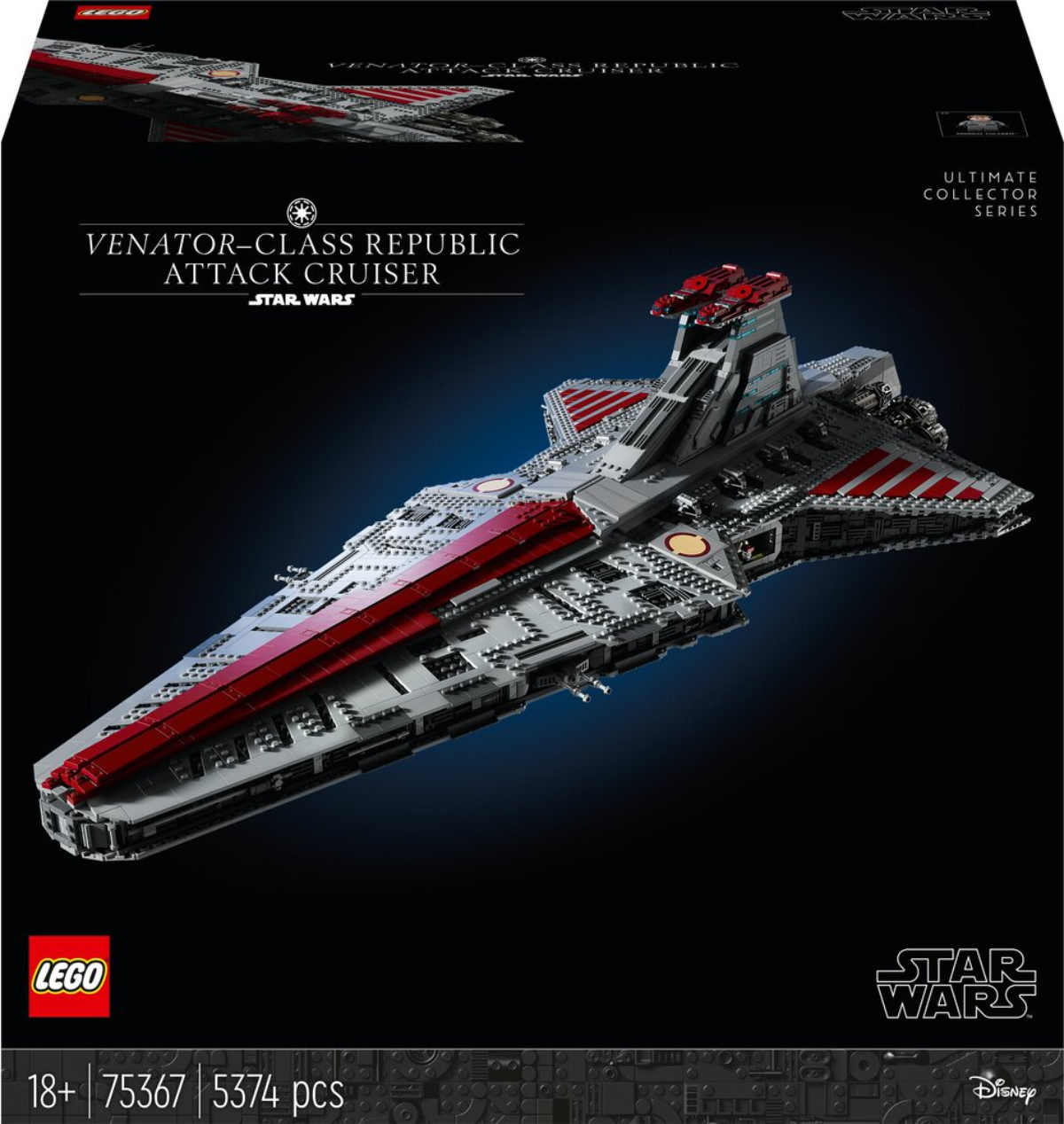 Конструктор LEGO Star Wars 75367 Венатор - ударный крейсер Республики, 5374 дет. Venator-Class Republic Attack Cruiser