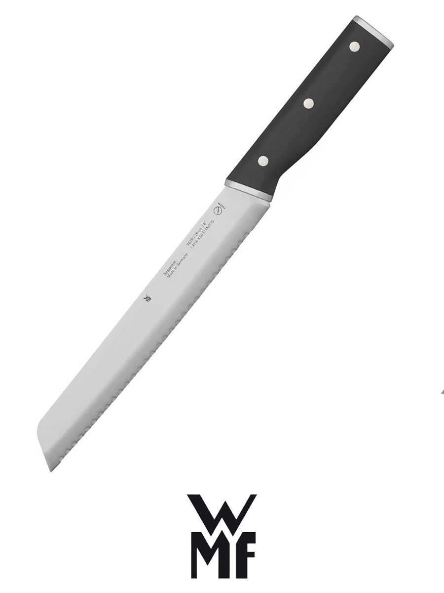 Нож для хлеба WMF Sequence 20см, нержавеющая сталь, нескользящая рукоять