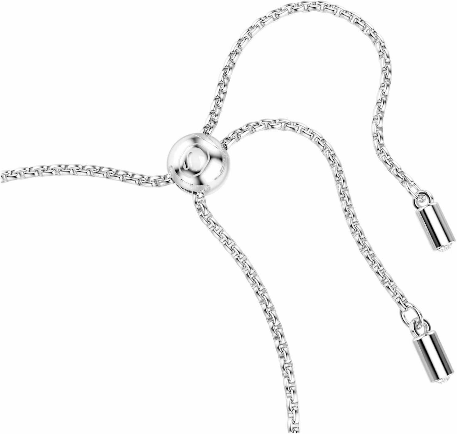 Жесткий браслет SWAROVSKI, кристаллы Swarovski, 1 шт., размер 24 см, размер one size, серебристый, бесцветный — фото 1