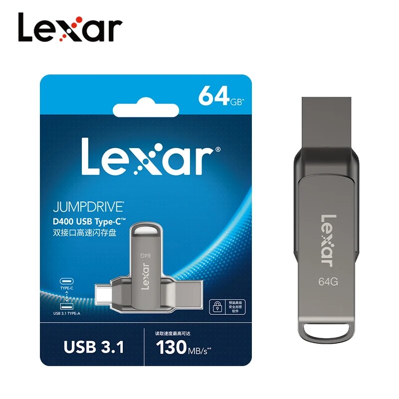 Lexar Dual Drive D400 флешка 64 ГБ USB