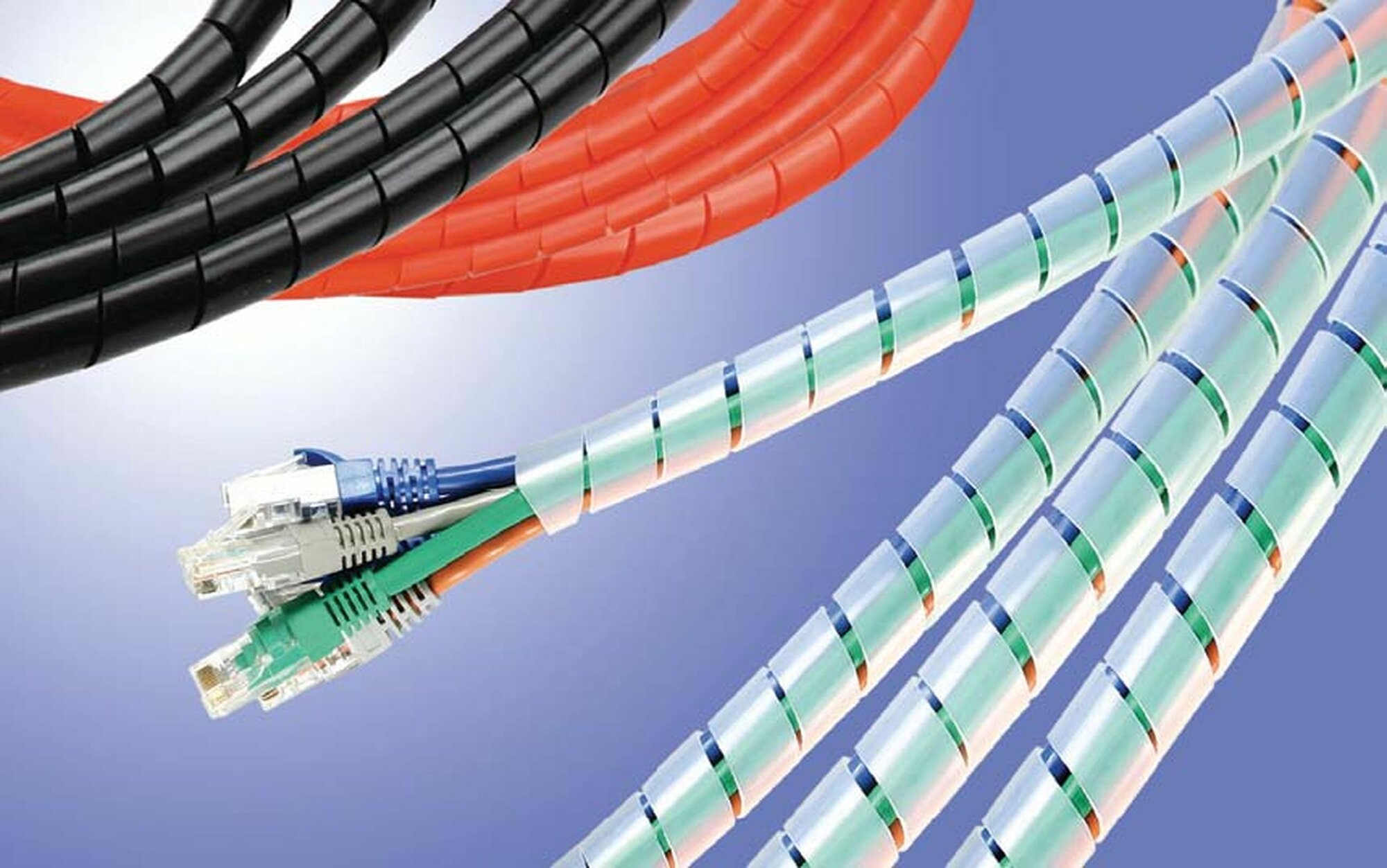 Кабельная оплетка / Лента спиральная монтажная пластиковая AVC, ASW-04 белая, диаметр обхвата 3-10 мм, 10 метров.