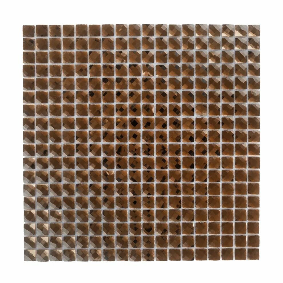 Плитка мозаика КерамограД стеклянная из страз на сетке для стен кухни и фартука, влагостойкая износостойкая, 30х30см/ 1 сетка