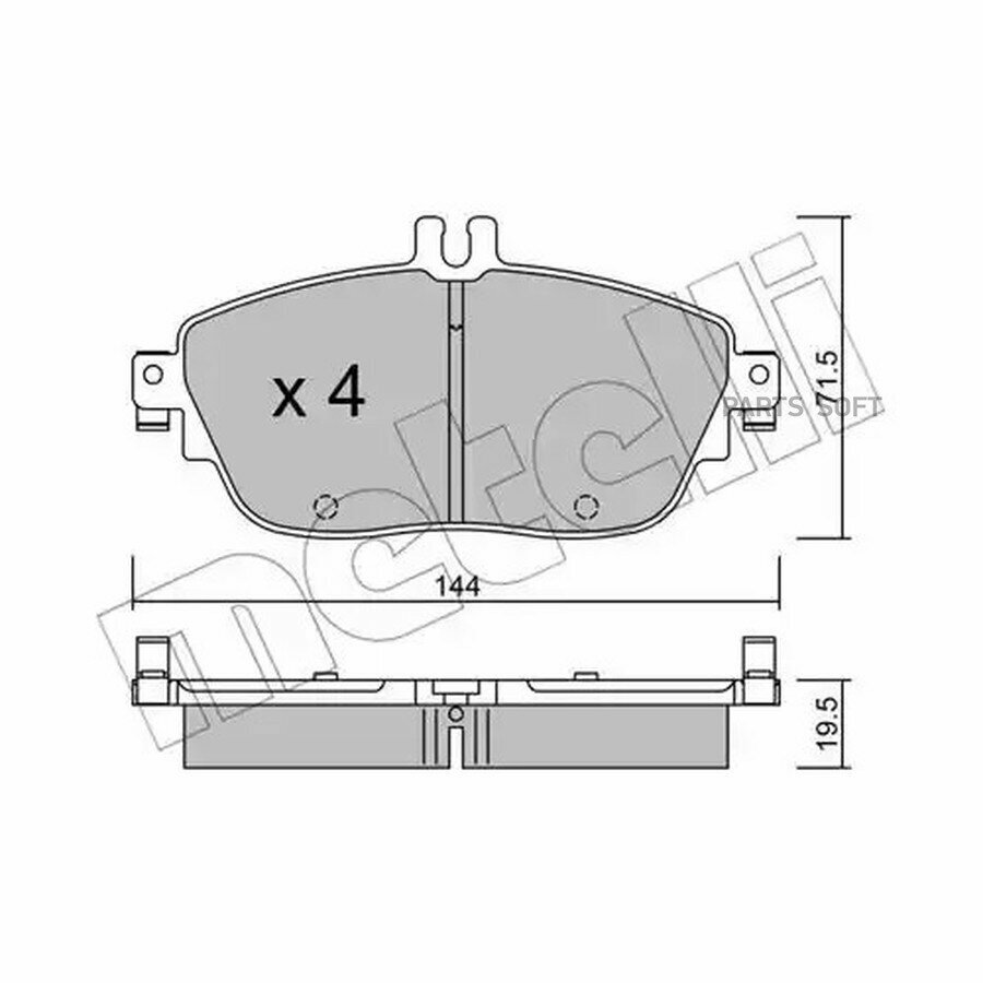 METELLI Колодки тормозные