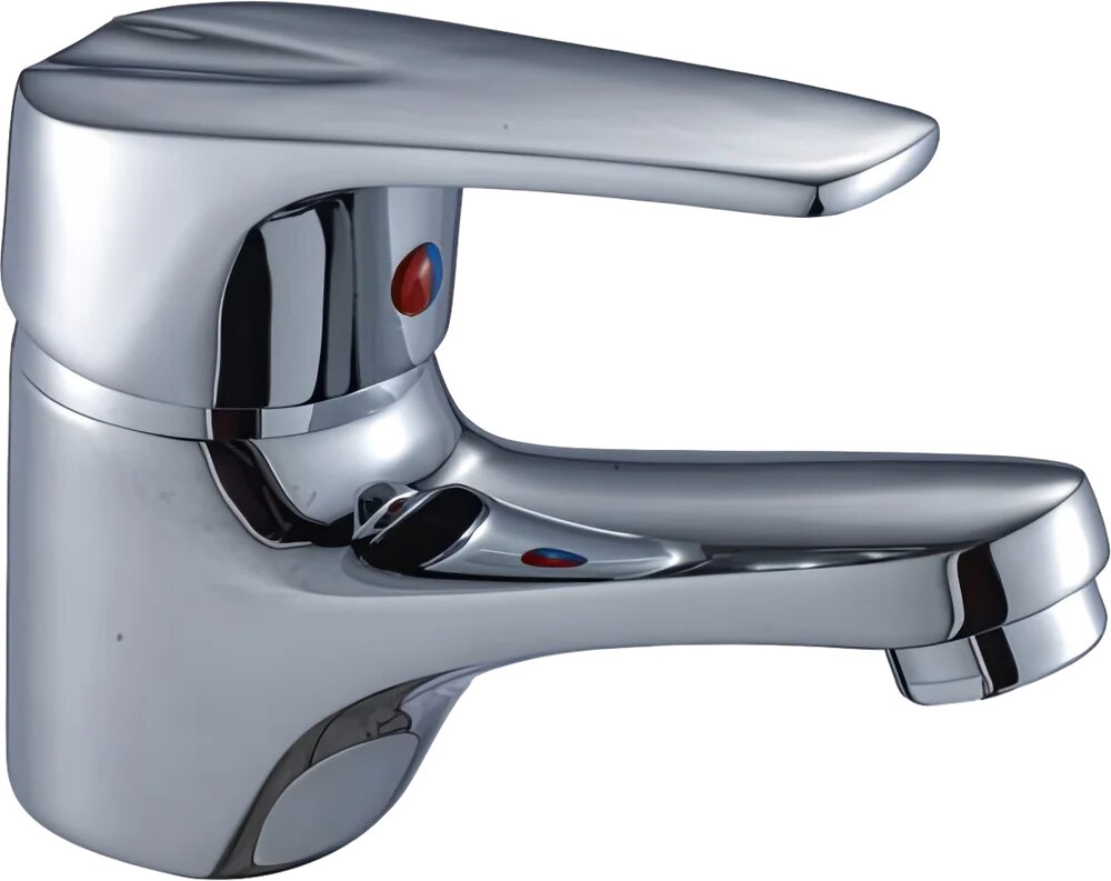 Смеситель для раковины Rossinka D D40-11 хром, глянцевый, кран для ванной в раковину, из латуни, рычажный, с керамическим картриджем