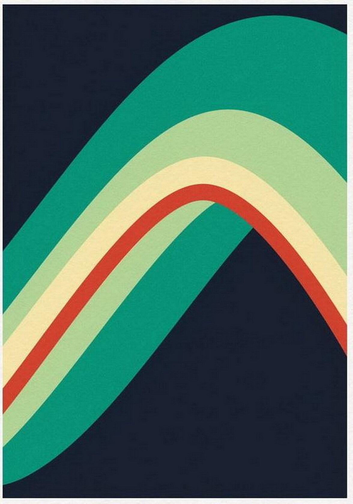 Плакат, постер Геометрическая абстракция на холсте, размер 21х30см