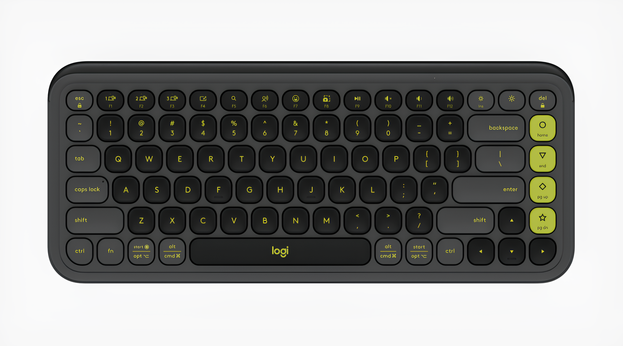 Клавиатура Logitech POP Icon Graphite Green, беспроводная, русская раскладка