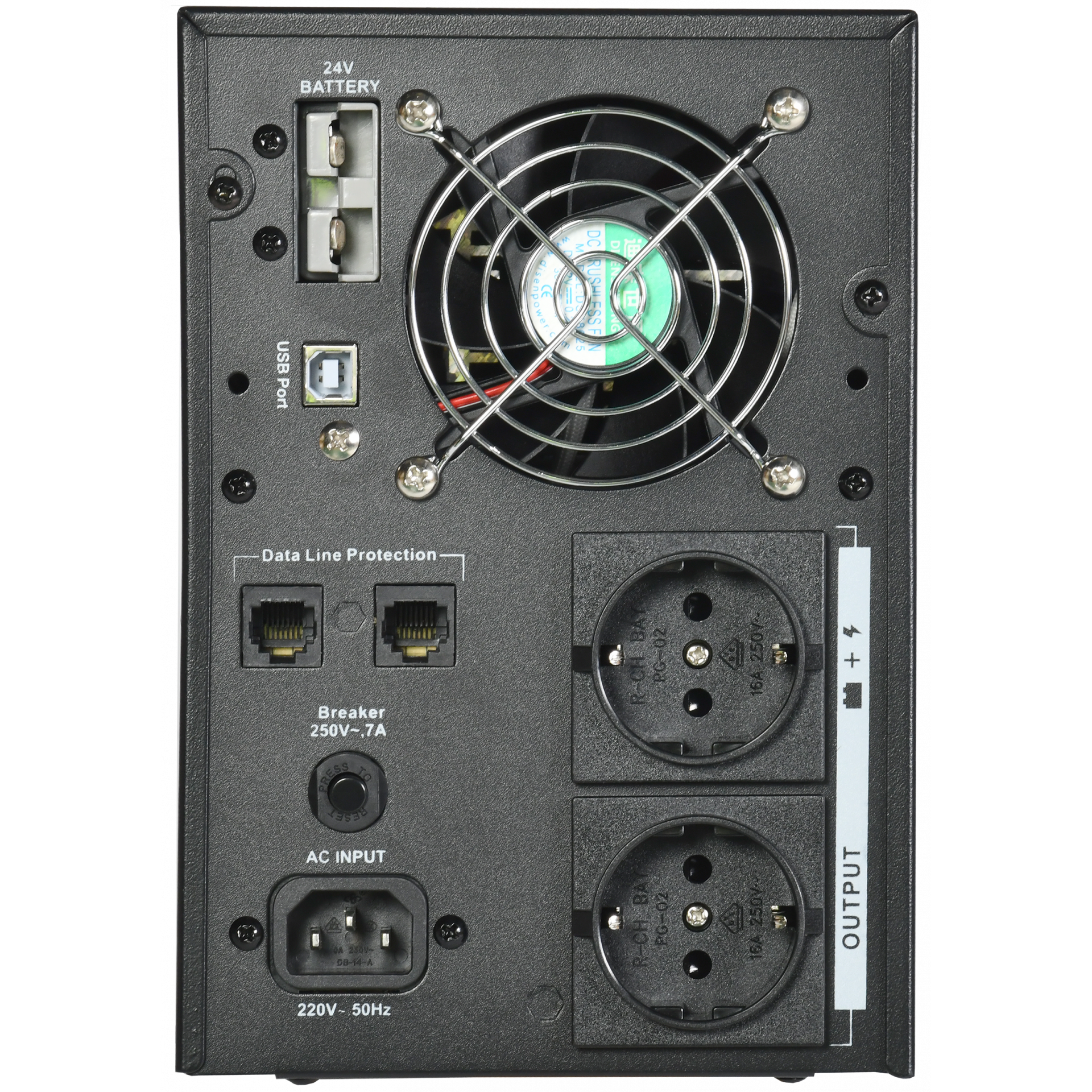 ITK ELECTRA LT ИБП однофазный линейно-интерактивный 1кВА/0,8кВт 2хSchuko LCD дисплей 24VDC без АКБ USB RJ45/11, IEK ELT-1000VA-1-L-S (1 шт.)