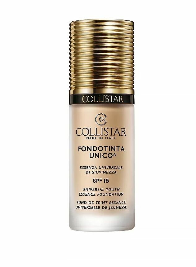COLLISTAR Тональная основа для лица Unico SPF 15 Universal Youth Essence Foundation, № 1N ivory, 30 мл