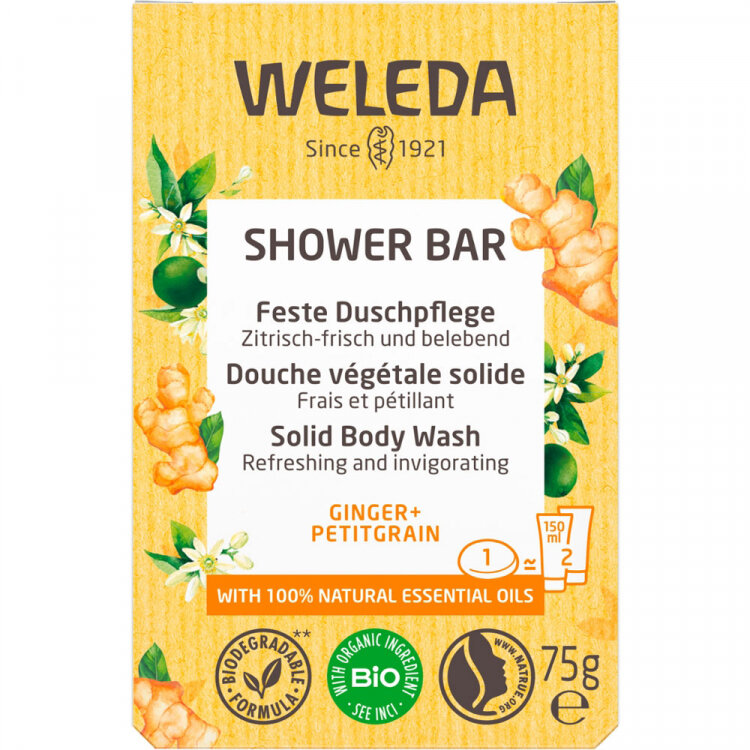 WELEDA Мыло для душа Имбирь+Петитгрейн 75 г
