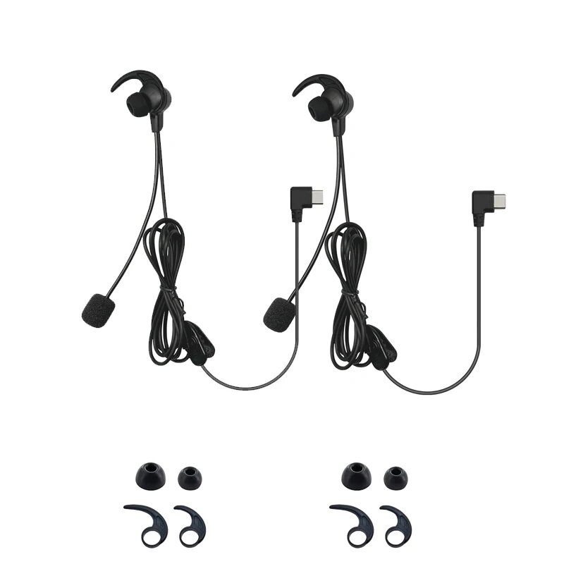 1/2/3 шт. наушники-вкладыши с интерфейсом типа C для новейших домофонов типа C EJEAS V4C 2pcs right