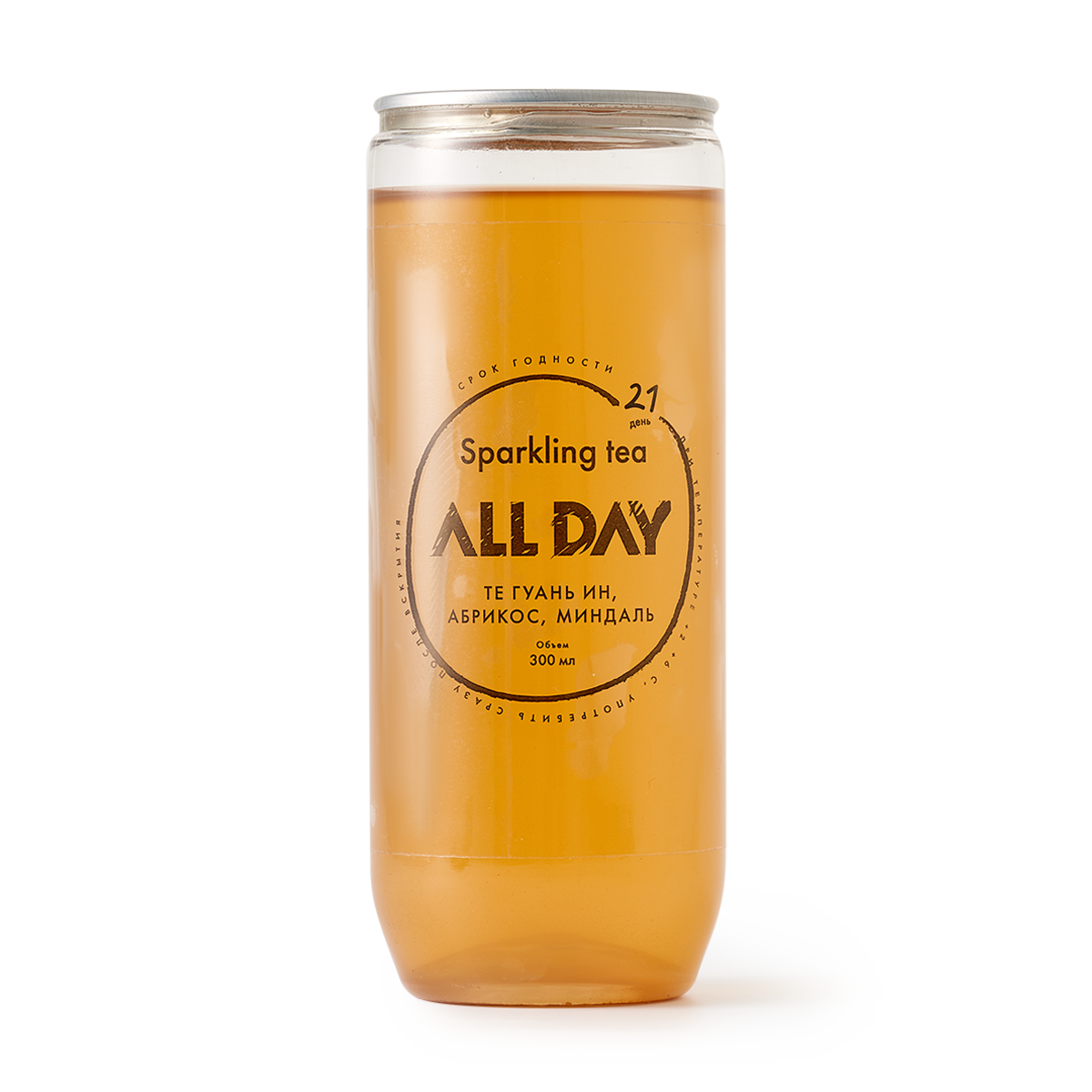 Чай All Day Sparkling tea "Те Гуань Ин", абрикос, миндаль, 300 мл