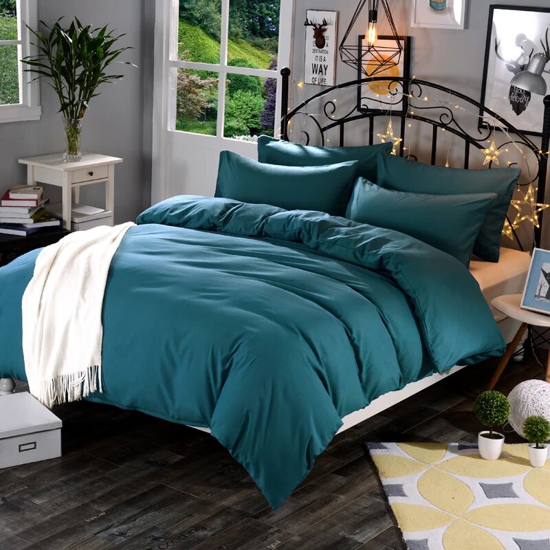 LAGMTA двусторонний пододеяльник из полиэстера/хлопка, 180X220CM, Бордовый