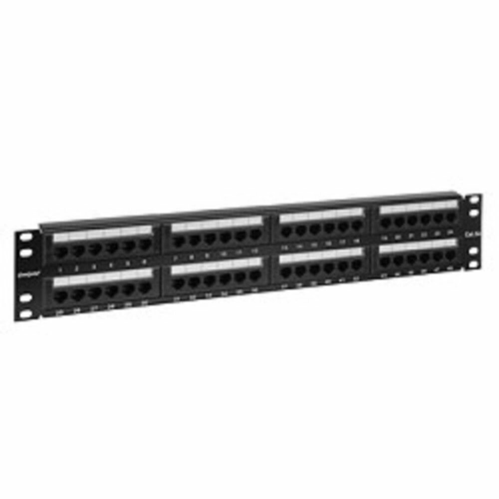 Exegate EX256753RUS Патч-панель UTP 19" 48 port кат.5e Exegate разъём KRONE&110 (dual IDC), 2U