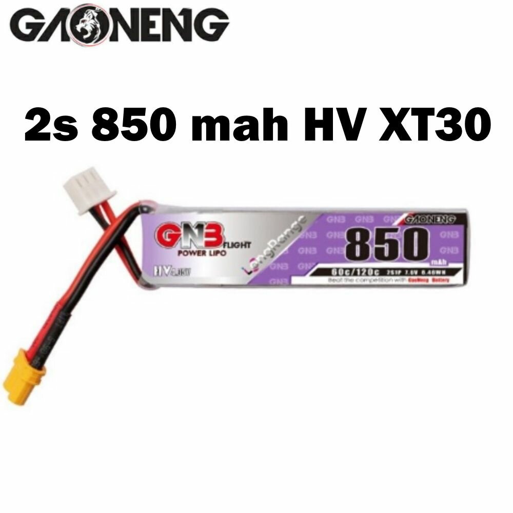 Аккумулятор GaoNeng GNB 2S 850 мАч 7,6 В 60C HV Lipo аккумулятор разъем XT30 для F PV