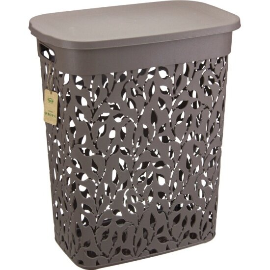 Корзина для белья Idea флора 35л М 2620 французcкий серый