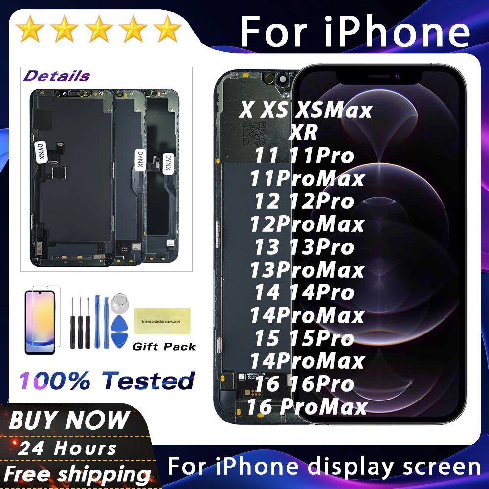 OLED для iPhone X XR XS Max ЖК-дисплей Incell для iphone 11 12 13 14 15 16 Pro Max OLED Дисплей Экран Дигитайзер в сборе Замена XS Max-INCELL