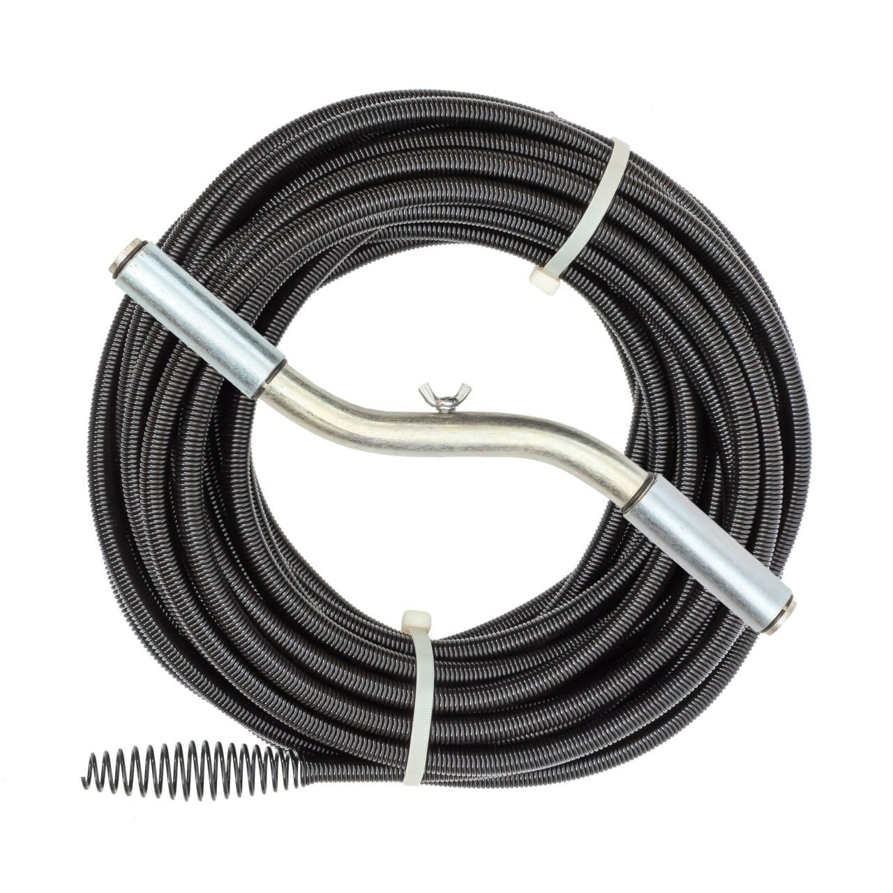 Спираль сантехника (диаметр 10 мм, длина 30 м) с универсальной насадкой для труб диам. до 110 мм. CROCODILE 50310-10-30