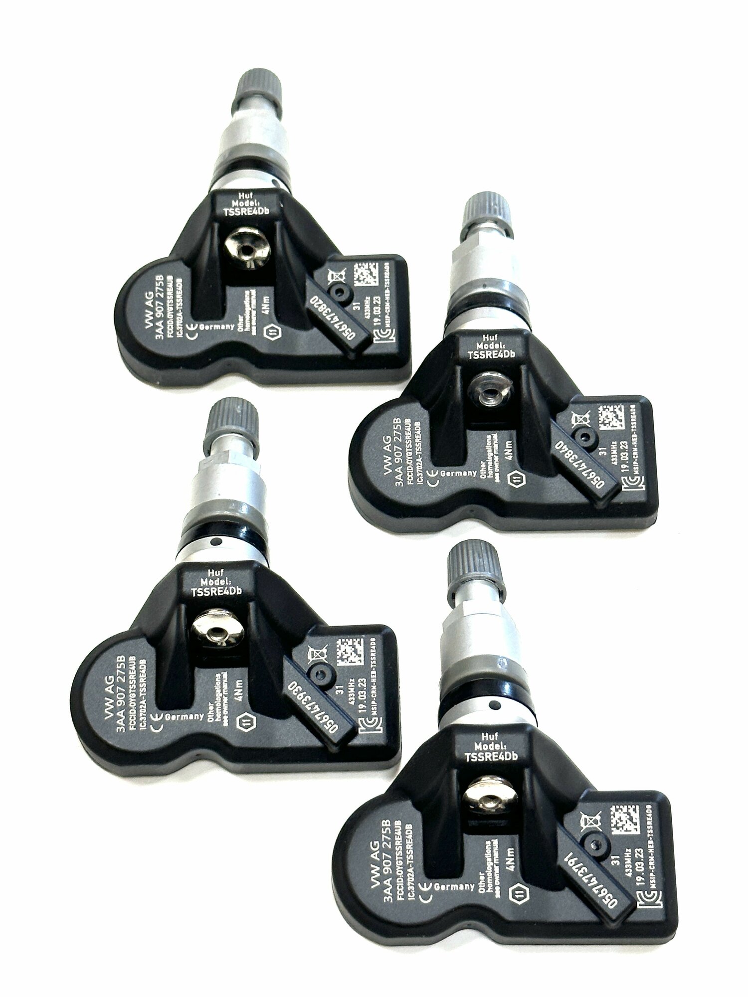 Комплект датчиков давления шин VAG 3AA907275B — датчики TPMS VAG, комплект 4 шт, оригинальные