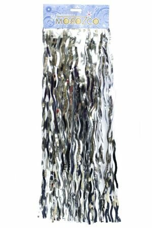 Дождик занавес волнистый, 50Х150 см, цвет - серебряный, MOROZCO Д501001