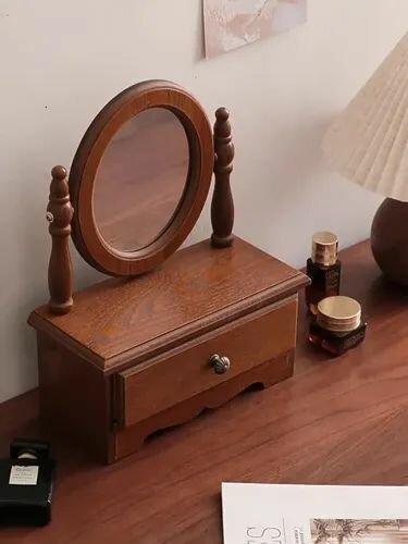 Зеркало Nova Home Textile, французское, винтажное, деревянное, овальное